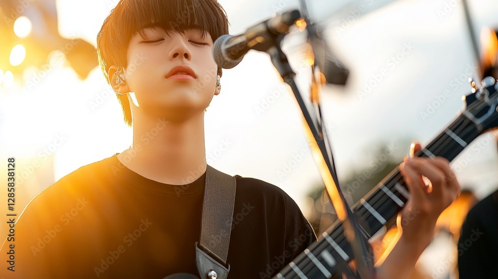 Raw Energy: Teen Band Rocking Out in a Garage-Style Concert with Indie ...