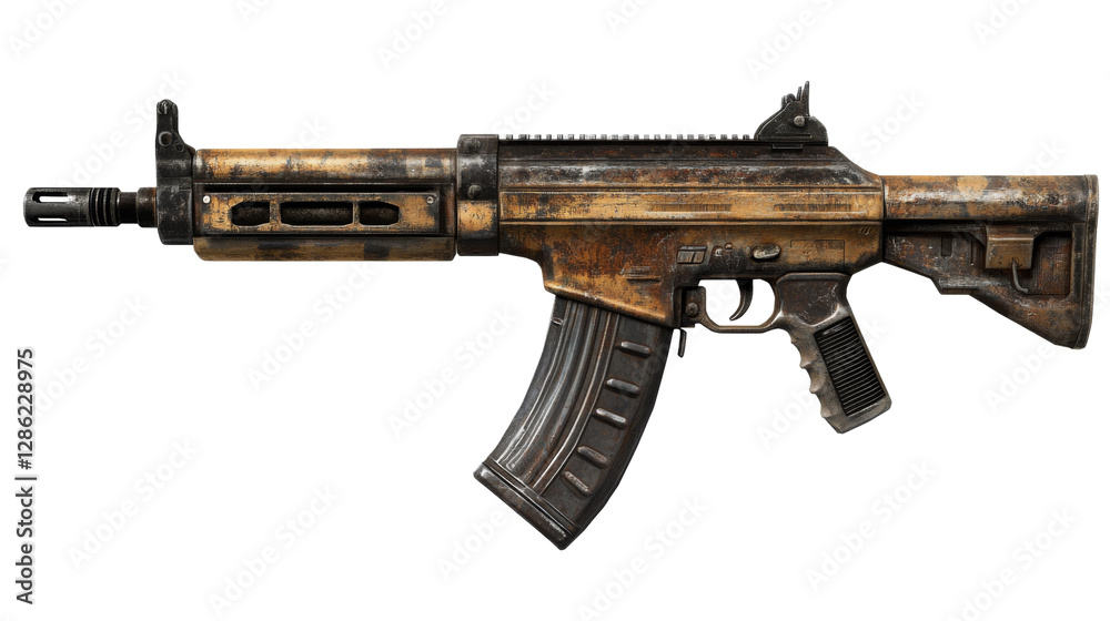 Military assault rifle with transparent background png format high ...