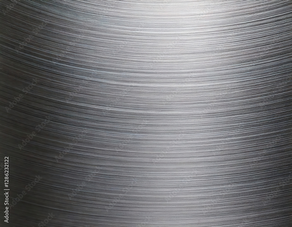 Examining the gleaming texture of a polished grey metal sheet in an ...