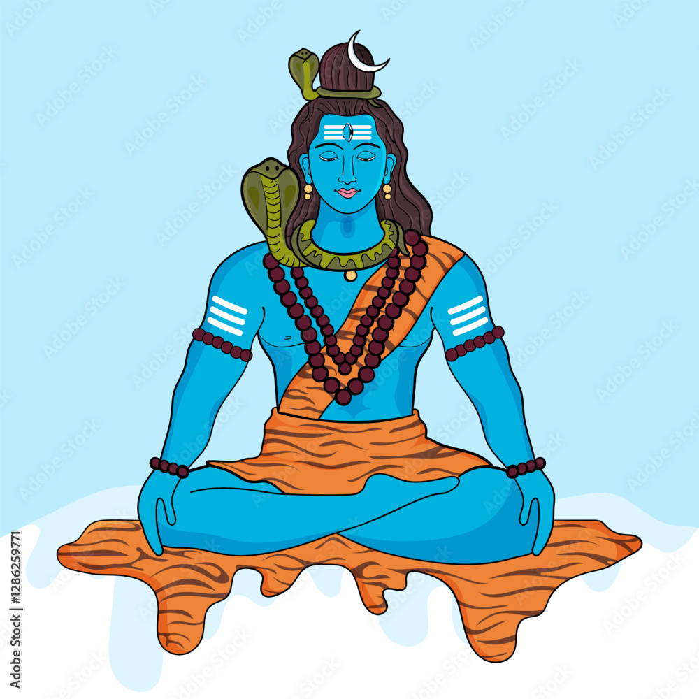 Beautiful Shiv Character Vector Design,Official Colors and Detailed ...