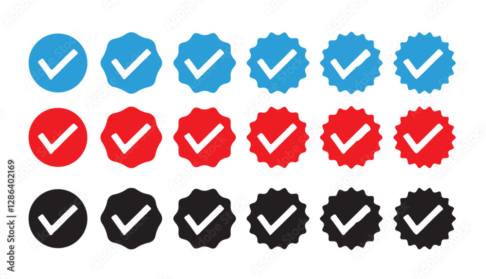verification check mark. approved icon. Social media and Profile ...