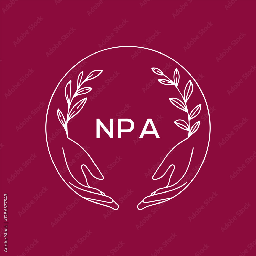 NPA letter logo design vector logo modern alphabet font overlap style ...