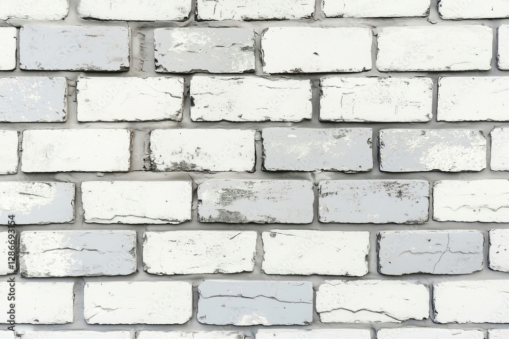 Bricks texture. Brick wall with white and grey painted bricks. Brick ...