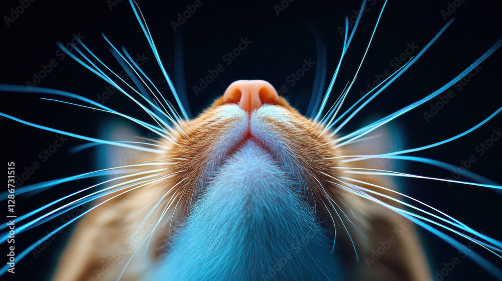 Anatomy, A detailed microscopic image showcasing a cat's retractable ...