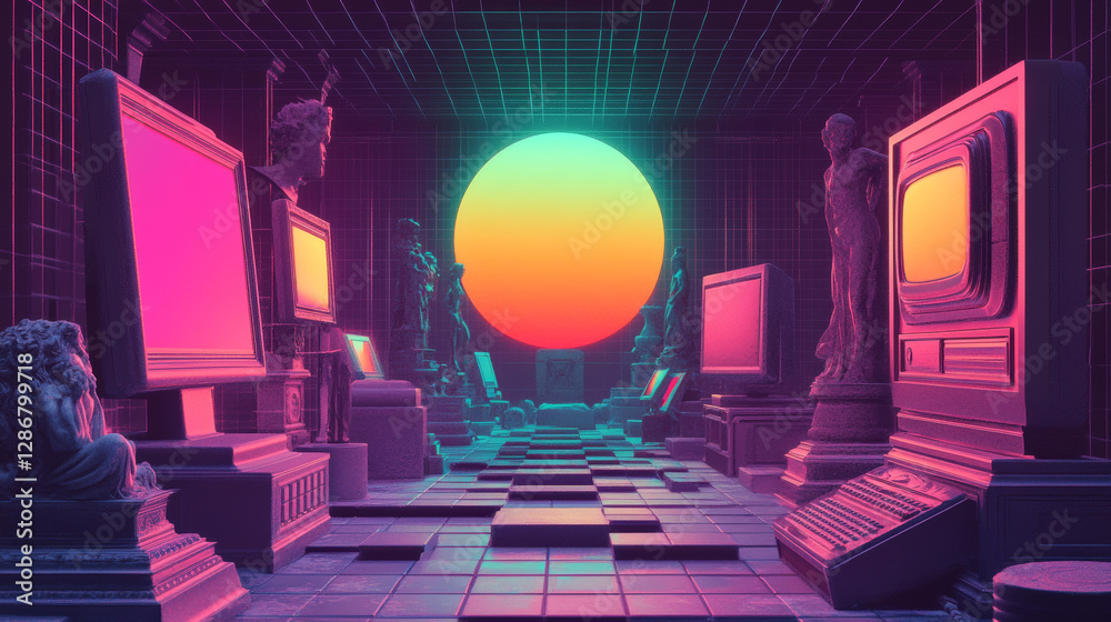 Set of retro software windows, social media app design for mobile ...