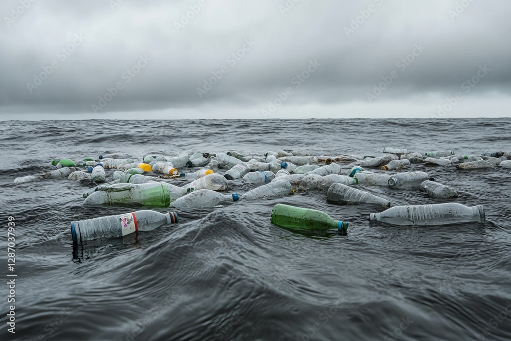 Ocean Pollution Plastic Bottles Environmental Disaster Water Waste ...