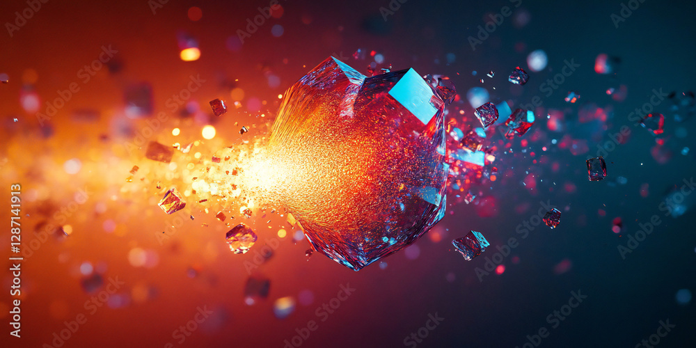 Dramatic Shattered Glass Explosion Animation with High-Poly Glass ...