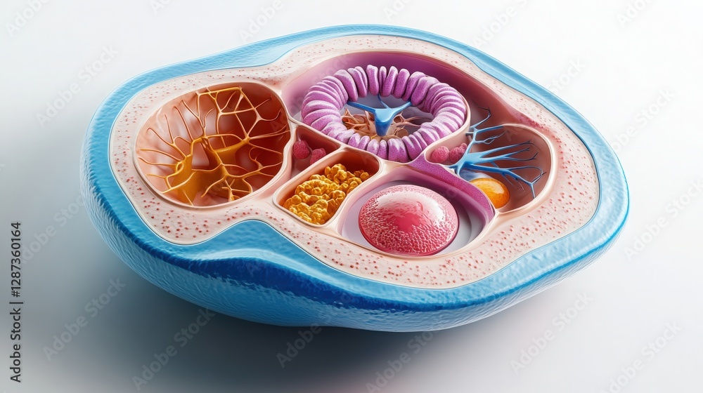 Detailed illustration of a plant cell structure showcasing organelles ...