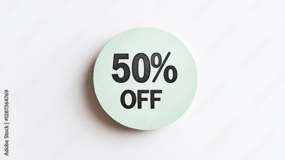 Visualize a light green round note marked off overhead perspective ...