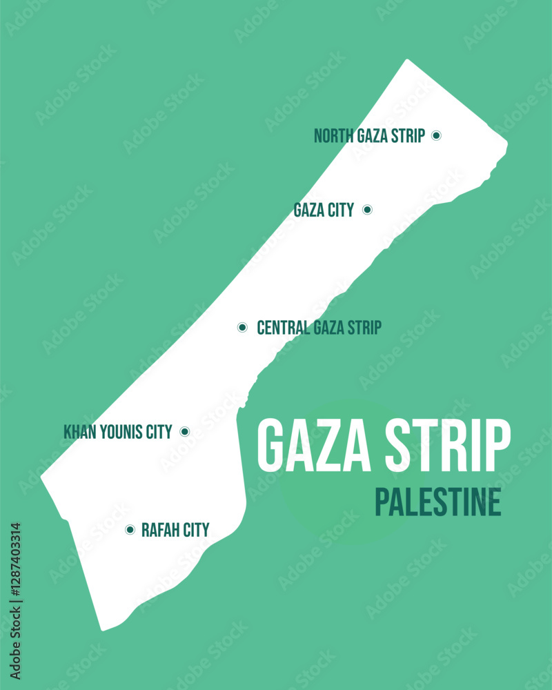 Gaza Strip Map – Detailed GAZA Map Showing Cities and Regions Within ...