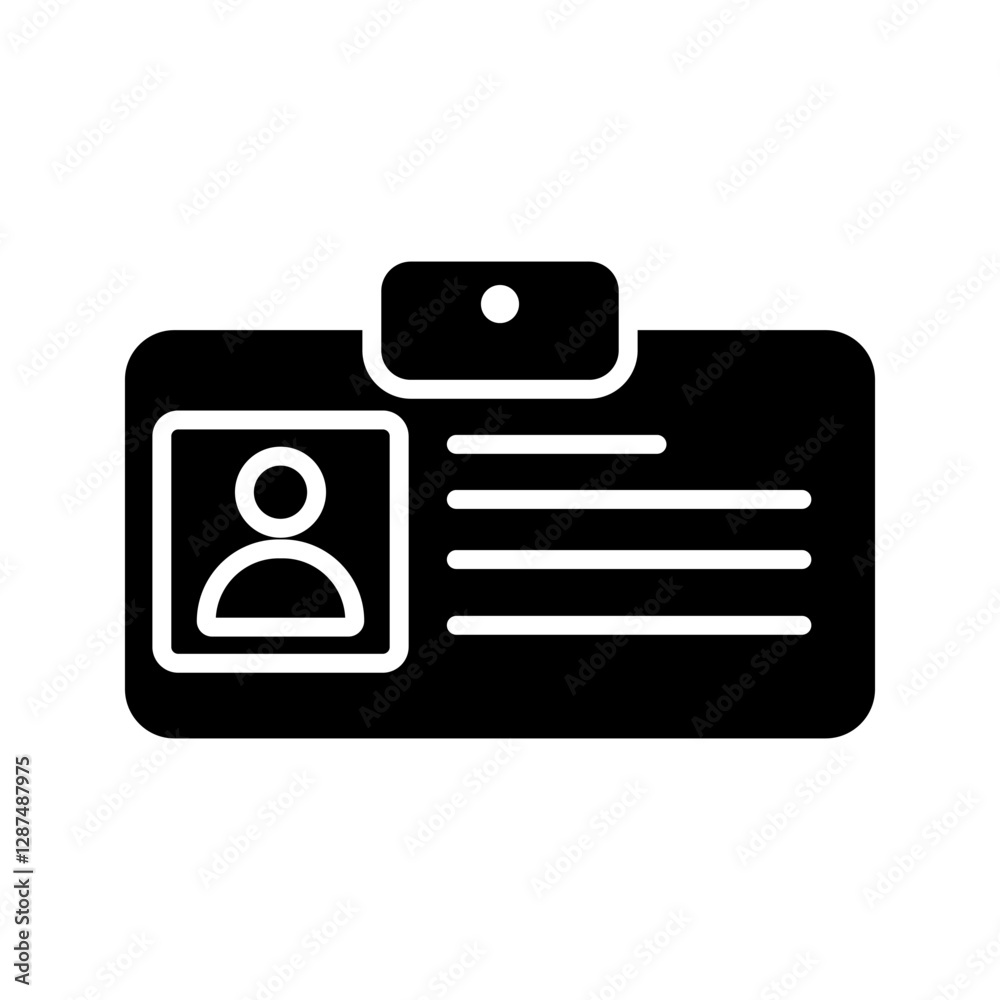 Id card icon vector. National id, identification card, voter id ...