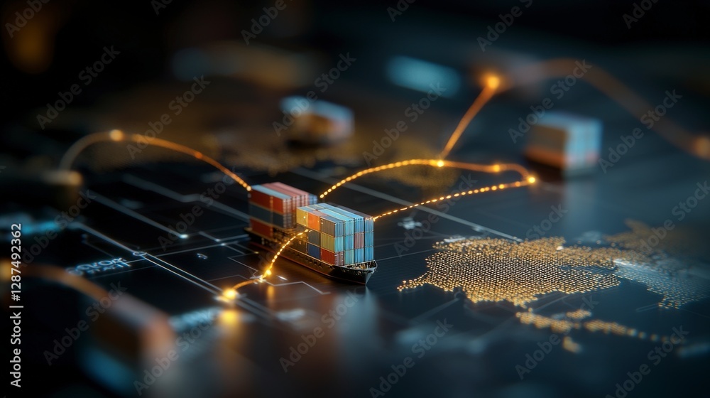 Global Supply Chain Infrastructure with Cargo Containers and Data ...