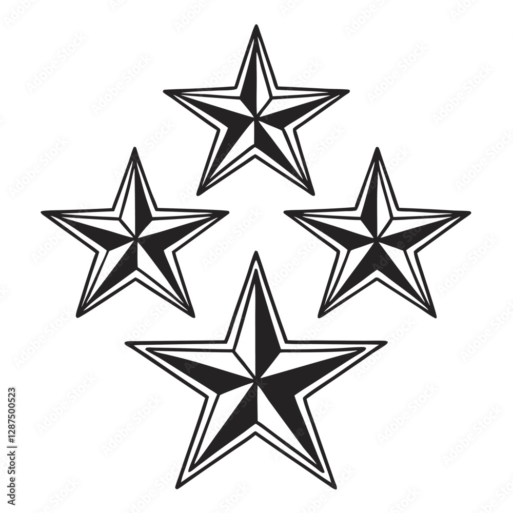 Variety of Star Symbols and Icons Stock Vector | Adobe Stock