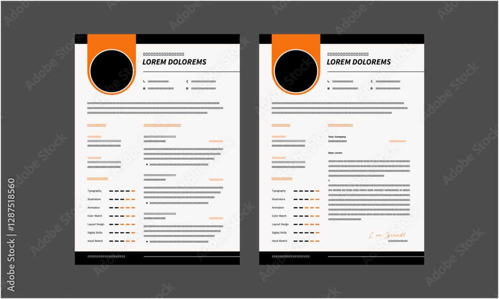 Resume CV. Modern resume template ats friendly. CV and cover letter ...