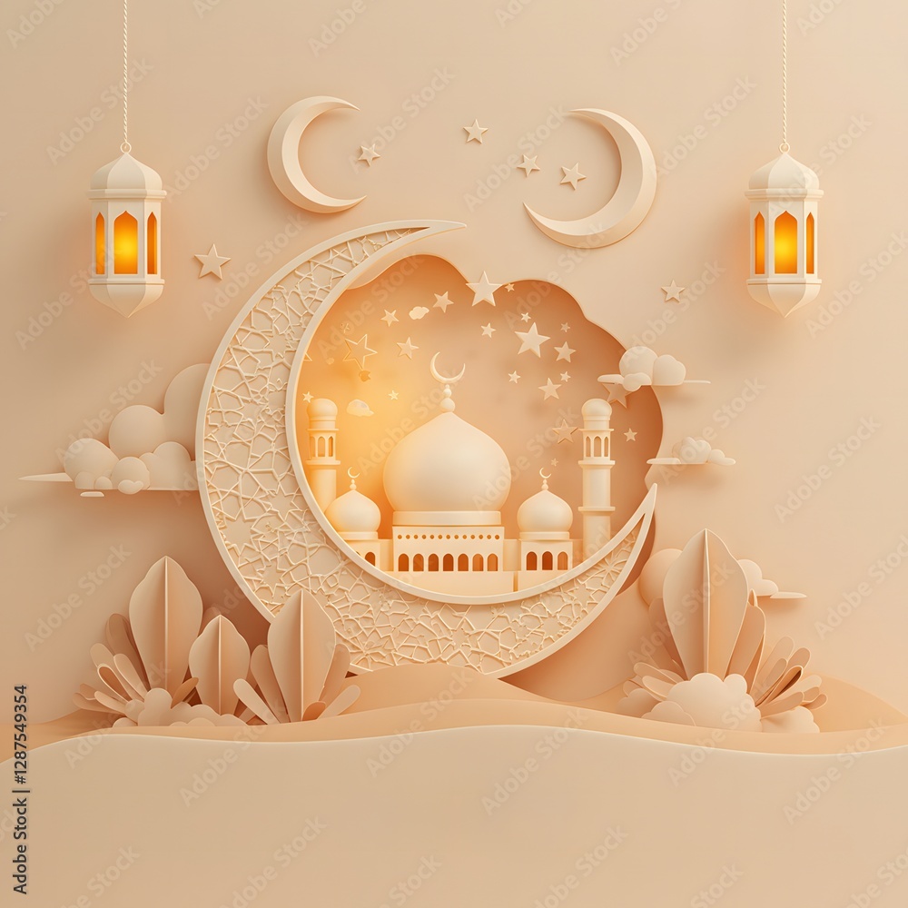 Celebrating the Spirit of Ramadan: A 3D Artistic Tribute - Generative ...