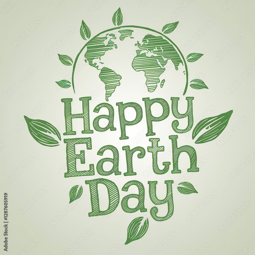 Eco-Friendly Earth Day Illustration. Protecting Nature and Environment ...