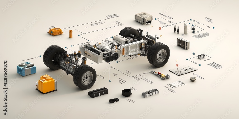 An exploded diagram showcasing all components of an NGV conversion kit ...