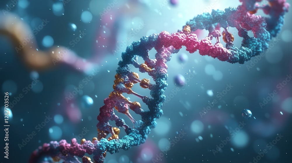 molecular illustration showing the differences between DNA and RNA ... molecular illustration showing the differences between DNA and RNA ...