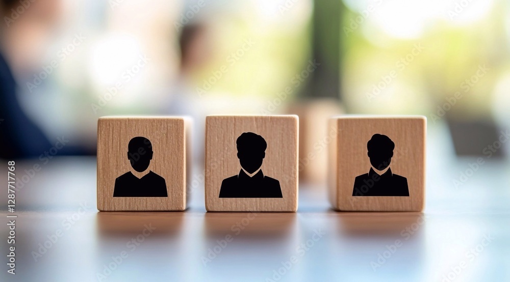 Human resources or HR manager simplified icon depicting a human figure ...