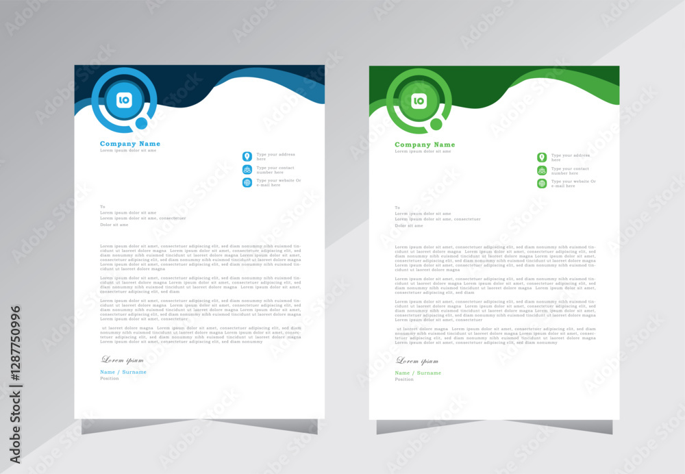 Creative letterhead design for business, company letterhead template ...
