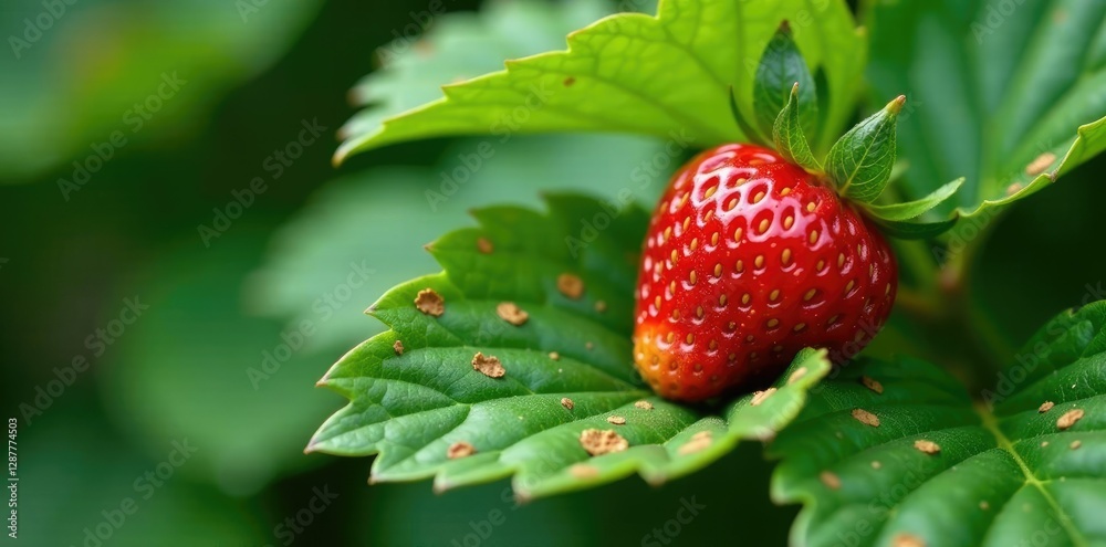 Fungal lesions on strawberry leaves brown spots, plant pathology ...