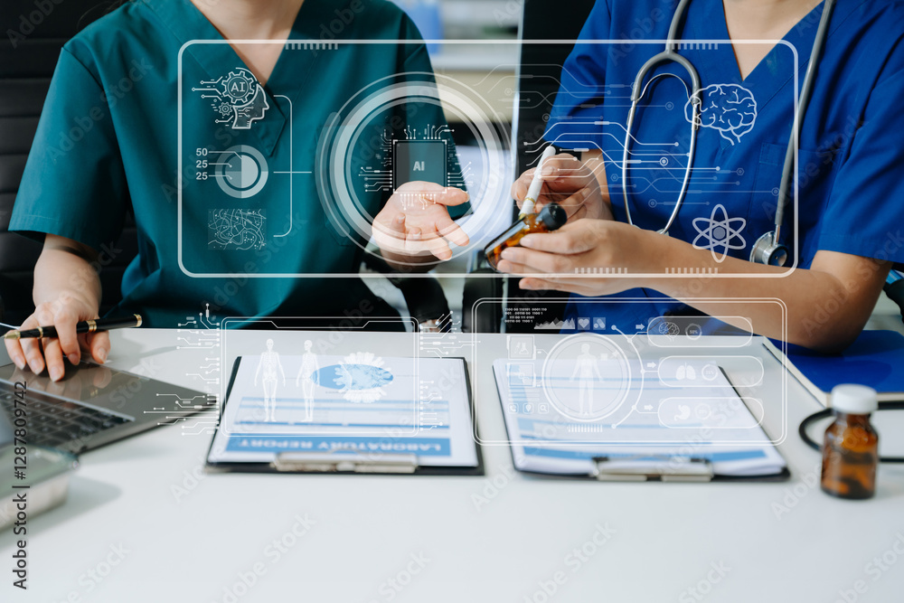 Medical technology, doctor use AI robots for diagnosis and increasing ...
