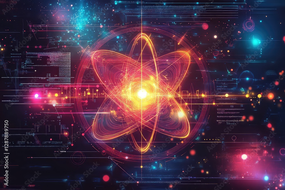 A detailed vector composition of science elements, incorporating ...