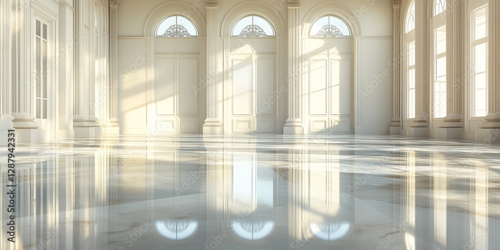 Arches and columns define the religious interiors of both mosque and ...