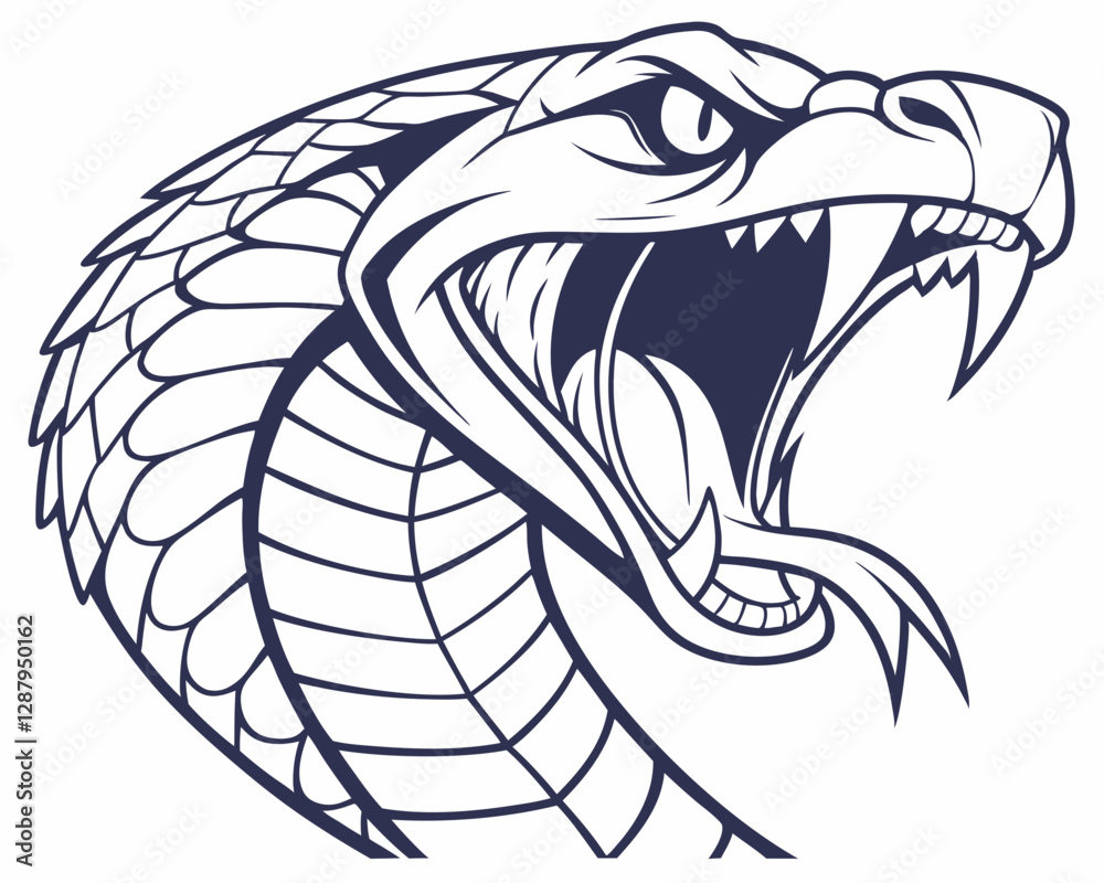 Snake. Angry Snake. Snake head logo silhouette. Sport vector logo Snake ...
