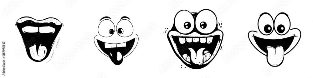 A bizarre and foolish emoticon, taunting an individual with a curved ...