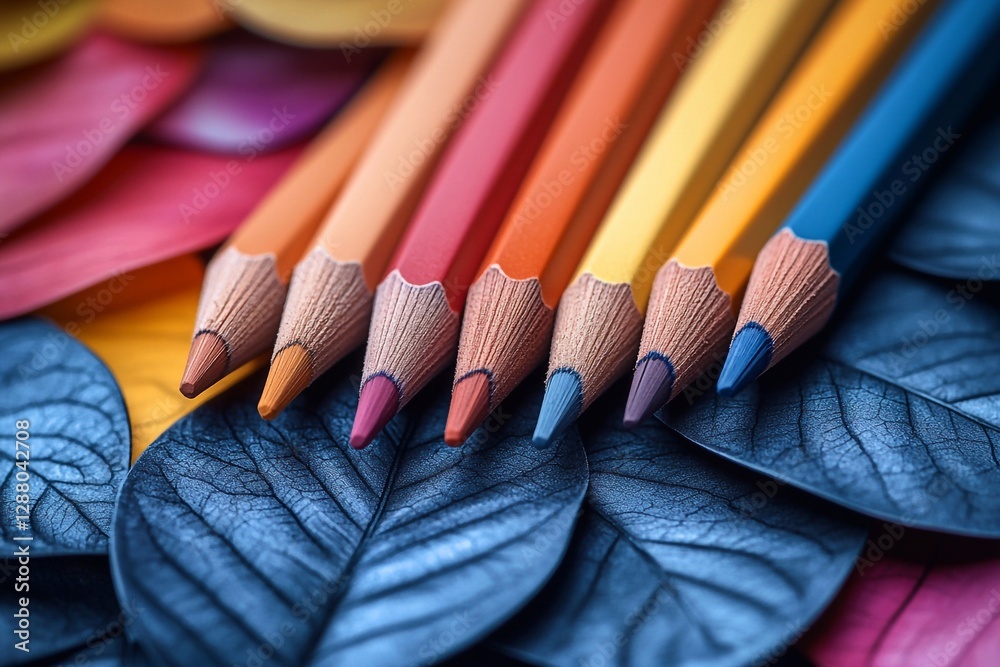 Visualization of parts of the coloring page, where the colored pencils ...