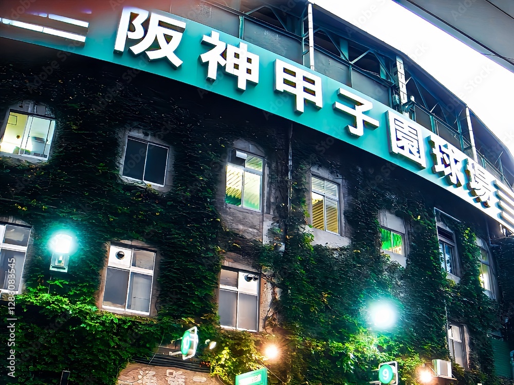 Hyogo, Japan - Jun 11,2022 - Hanshin Koshien Stadium is a baseball park ...