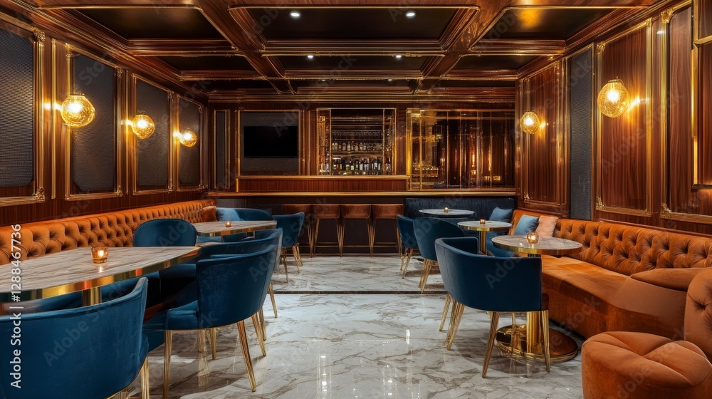 Opulent Bar and Restaurant Interior Design Stock Photo | Adobe Stock