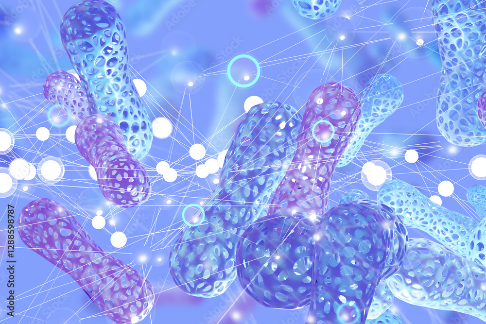 Scientific background. Probiotic bacteria. Medical backdrop. Probiotic ...