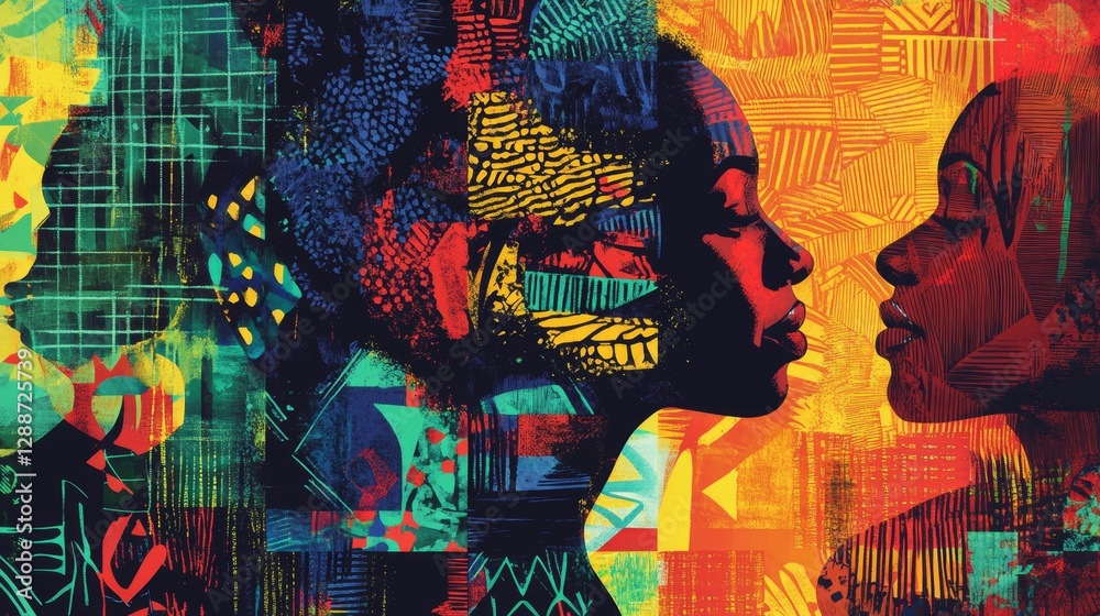 Celebrating black history month community center visual display indoor ...