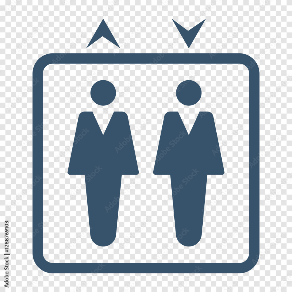 Lift simple icon. Elevator lift up, down arrows symbol icons website ...