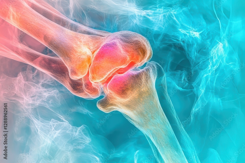 Inflamed elbow joint imaging demonstrates elbow bursitis with ...