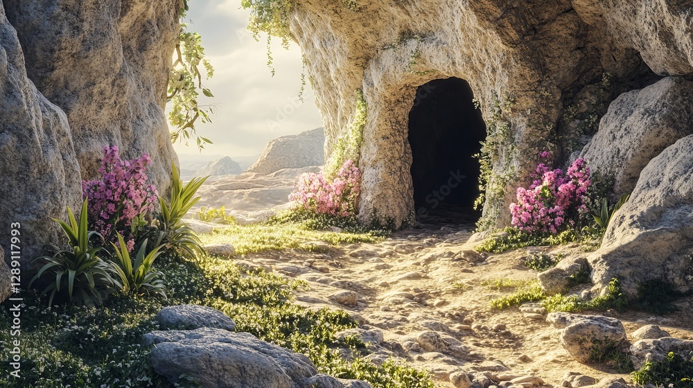 Triumphant Resurrection: Jesus Christ rising from the tomb, a powerful ...