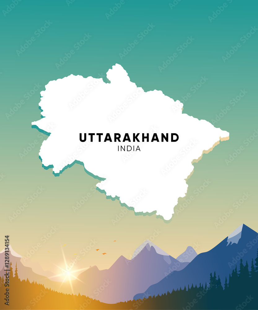 Indian folk festival Phool Dei celebrated in Uttarakhand, India. Map ...