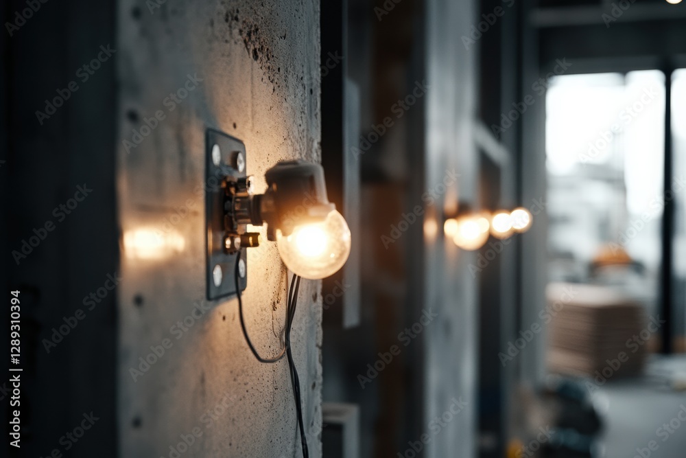 Replacing lamps in construction lighting, detailing tools and ...
