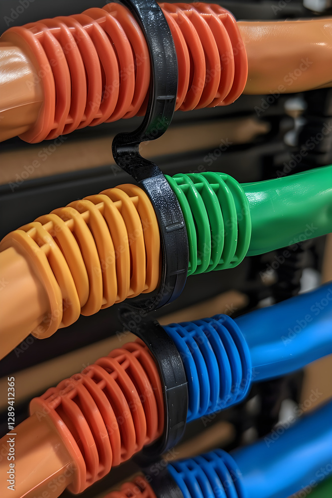Foto de Stock Comprehensive Representation of RJ45 Cable Pinout in T ...