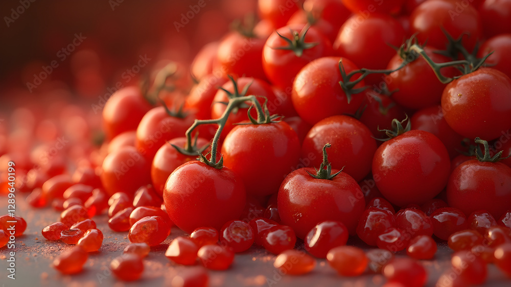 Visual illusion art featuring cherry tomatoes. Ultra-realistic images ...