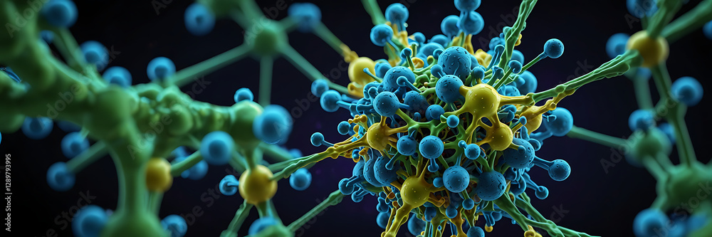 3d illustration of molecule model. Medical Hormonal Science background ...