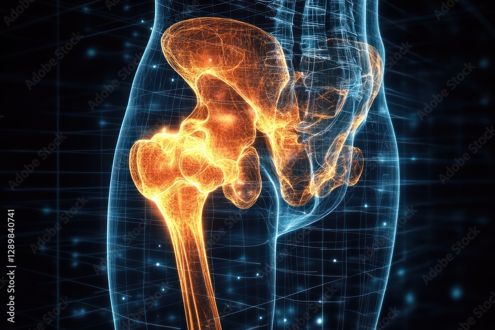 Hip Joint Replacement Surgery Medical Illustration Hip Prosthesis X-Ray ... Hip Joint Replacement Surgery Medical Illustration Hip Prosthesis X-Ray ...