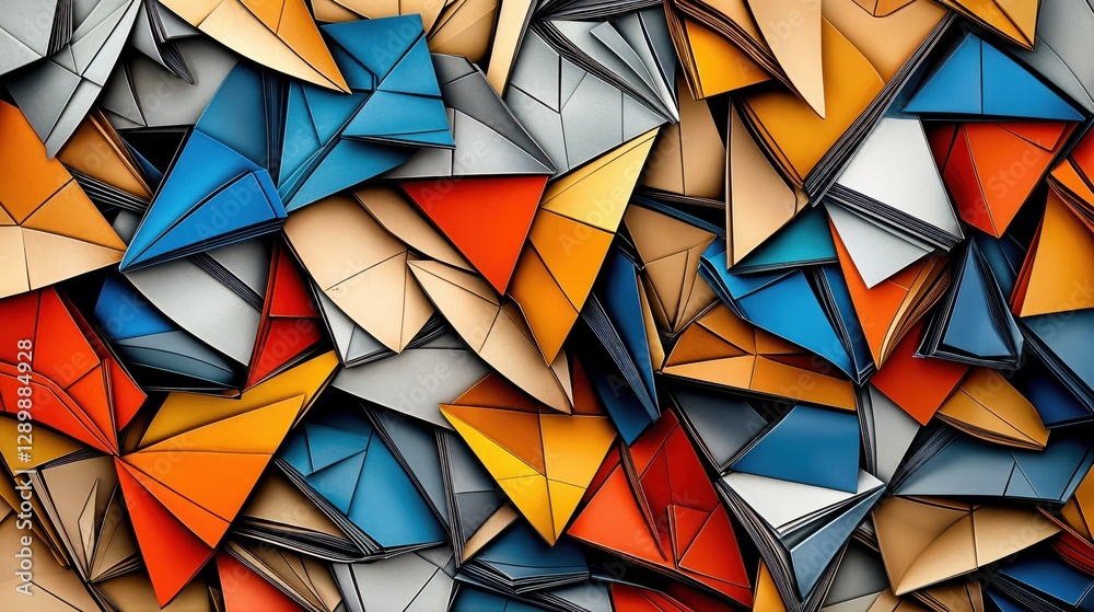 Intricate patterns of origami creations fill the space with a burst of ...
