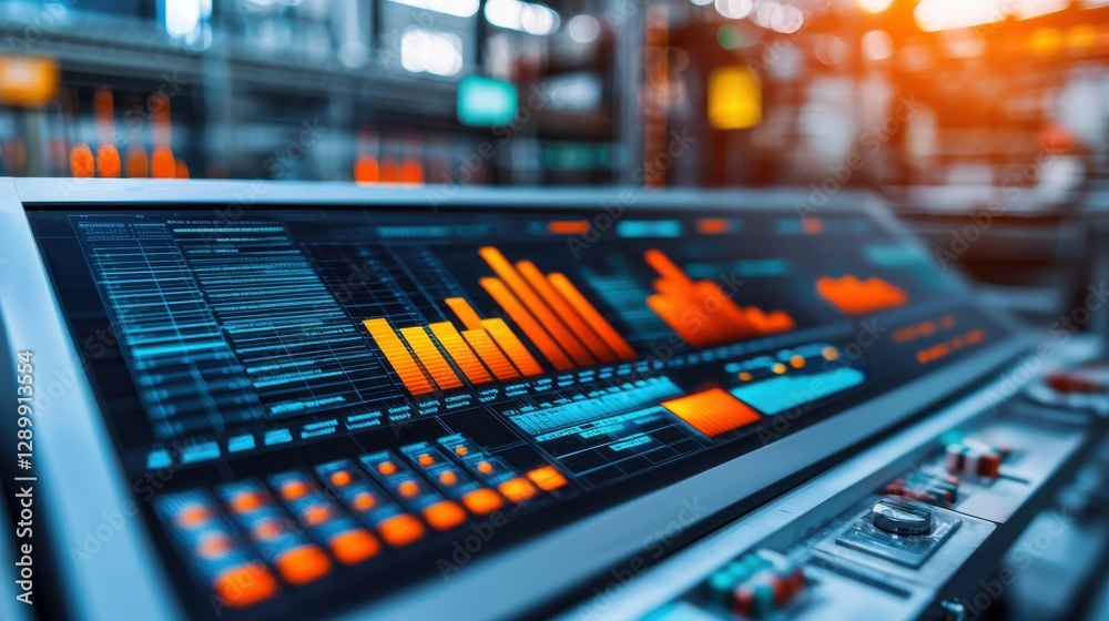 Molding hologram graph concept. Glowing Digital Bar Graphs Rising from ...