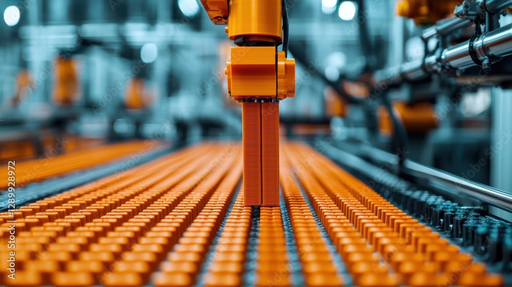 Ilustración de Stock Molding stock bar concept. Robotic Arm Molding a ...