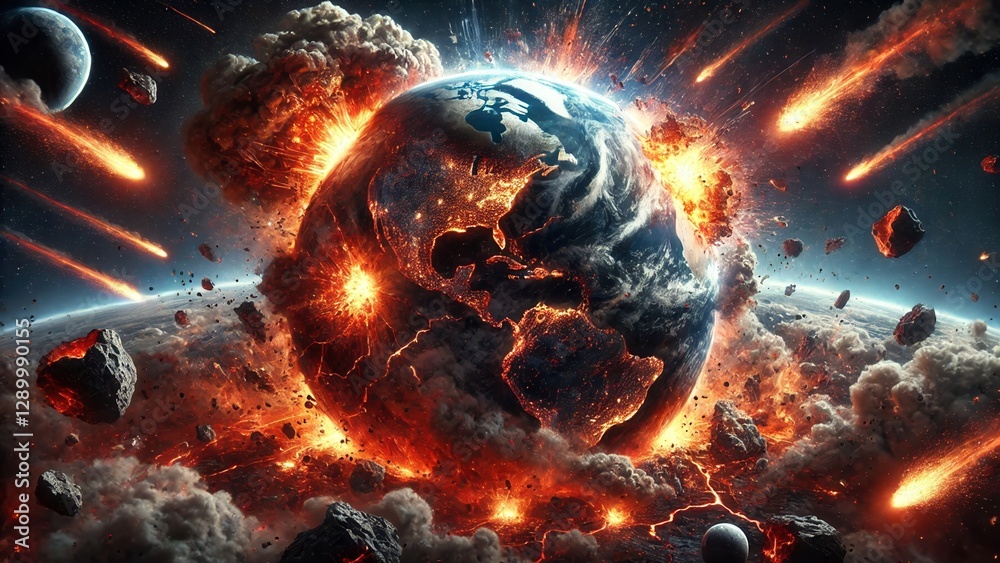 4K Realistic View of Earth Final Destruction As Seen From Outer Space ...
