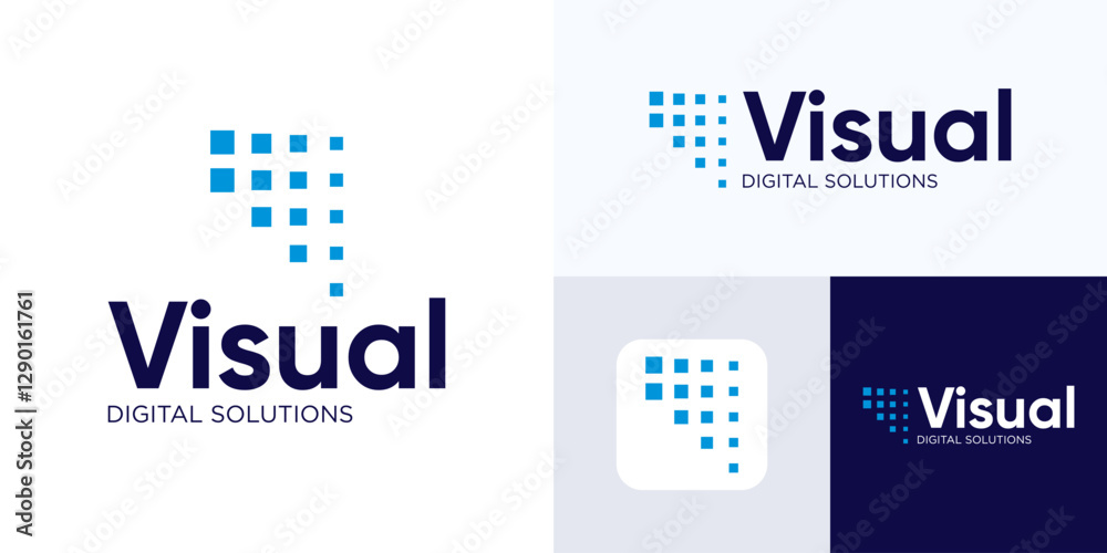 Arrow digital pixel logo design, Visual digital icon template for ...