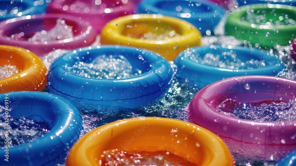 Wading Pool: A small, shallow pool meant for children, filled with ...